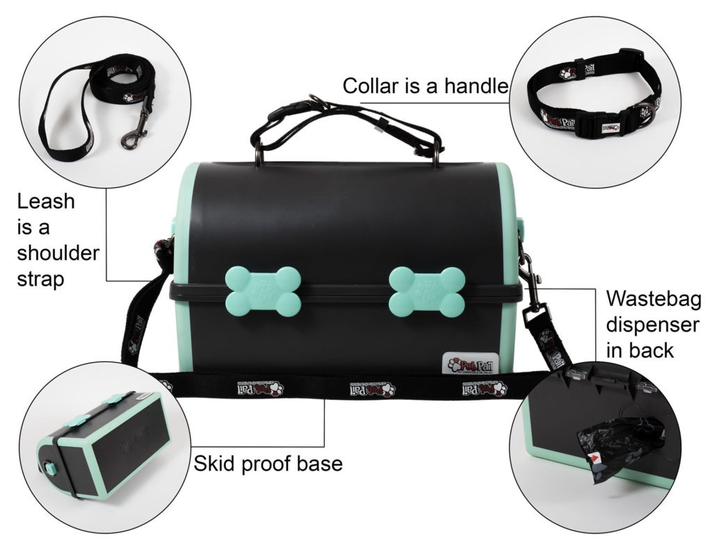 Travel Dog Bowl | Green & BlackElevated Dog Bowl | My Pet Pail®